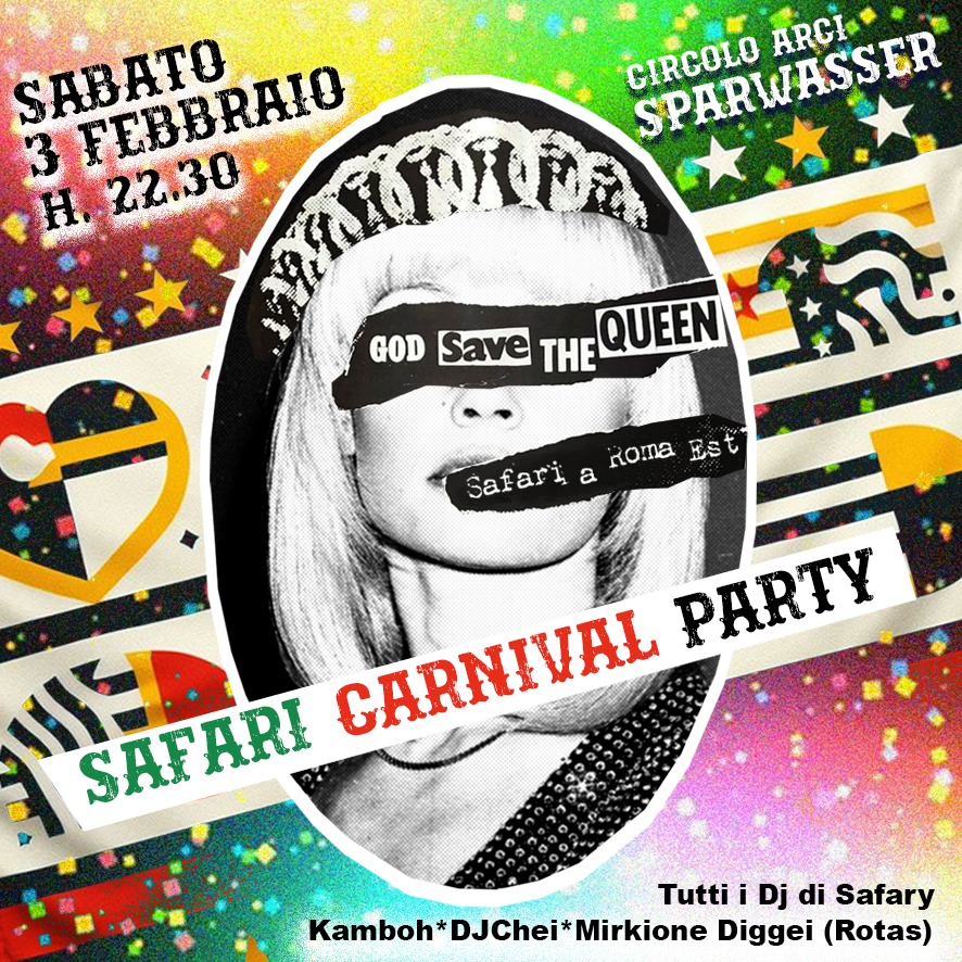 𝑺𝑨𝑭𝑨𝑹𝑰 𝑪𝑨𝑹𝑵𝑰𝑽𝑨𝑳 𝑷𝑨𝑹𝑻𝒀 @ Sparwasser – Pigneto.it